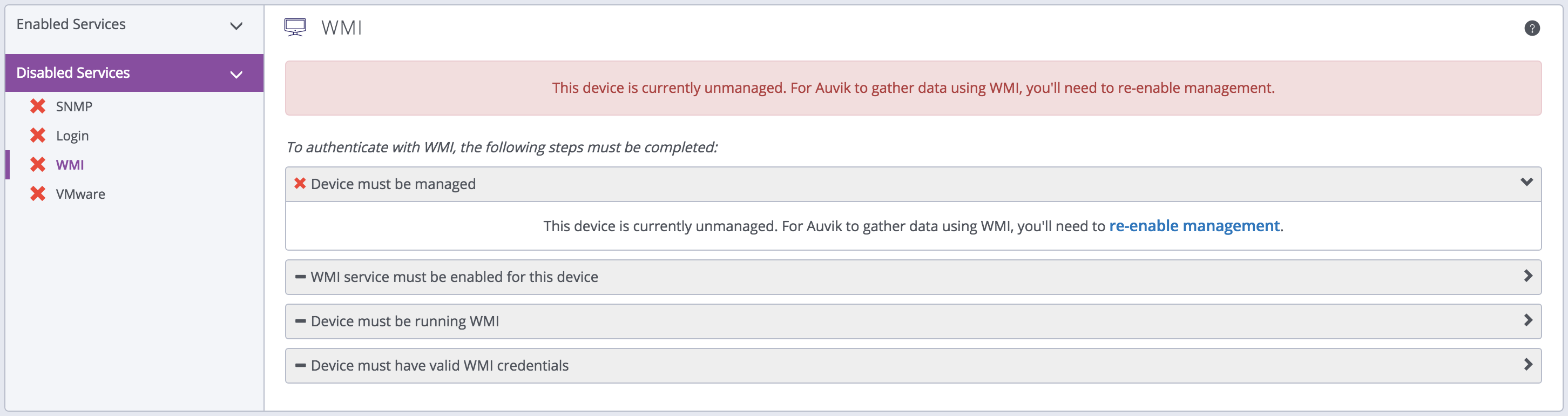 Troubleshooting WMI credentials – Auvik Support