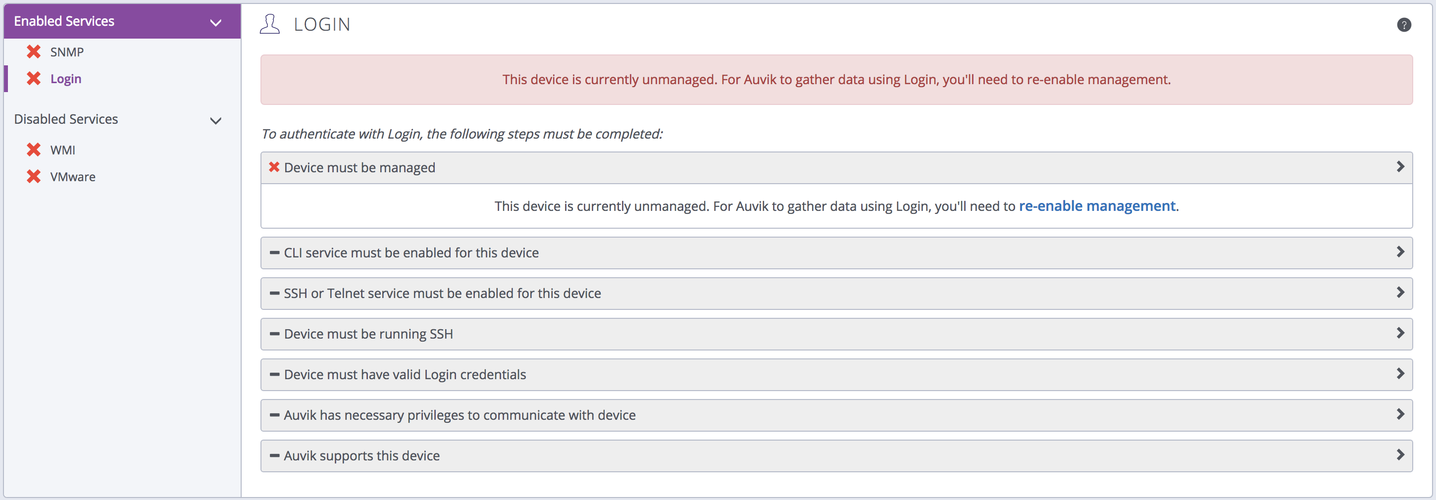 Troubleshoot Login Credentials Auvik Support
