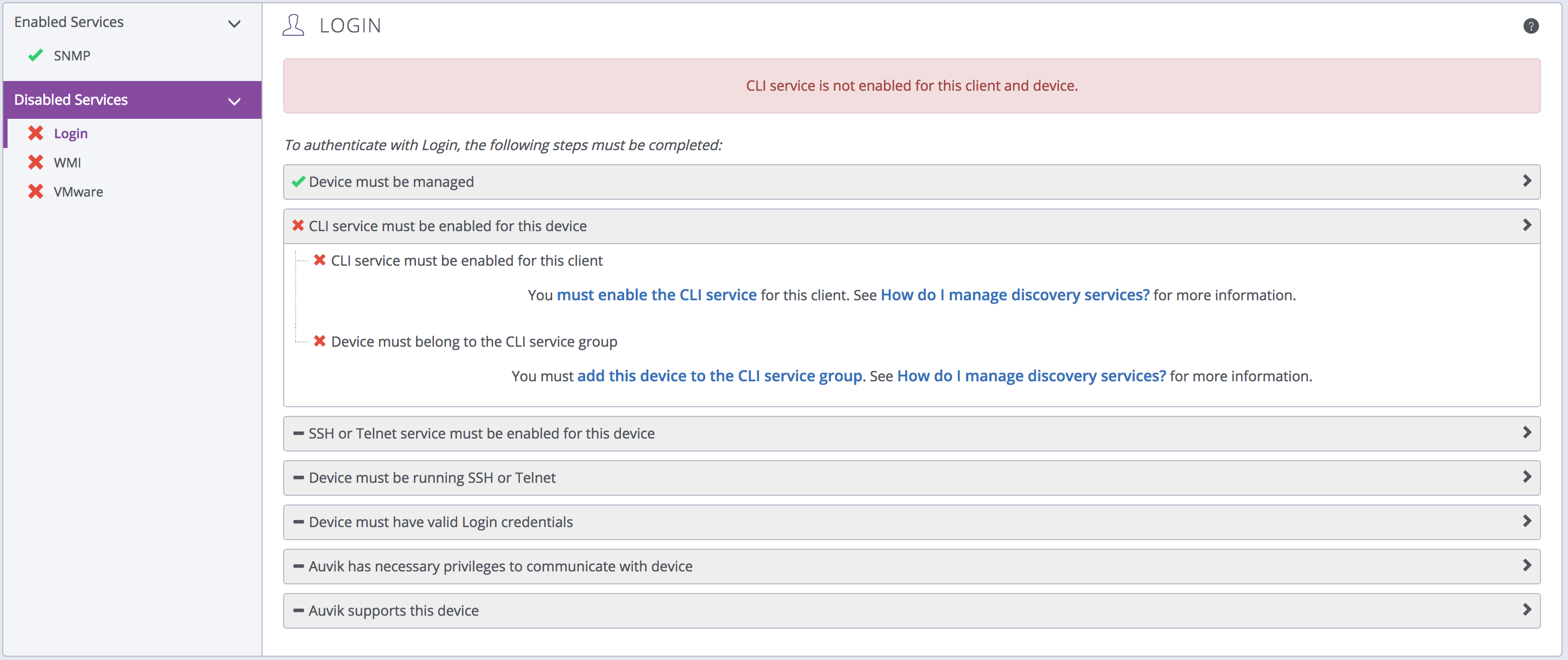 Troubleshoot Login Credentials Auvik Support