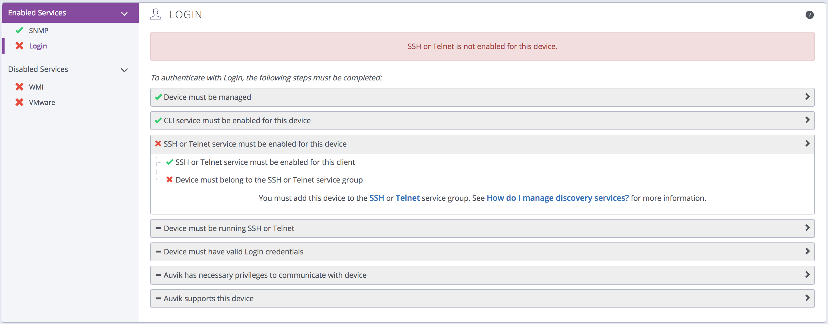 Troubleshoot Login Credentials Auvik Support
