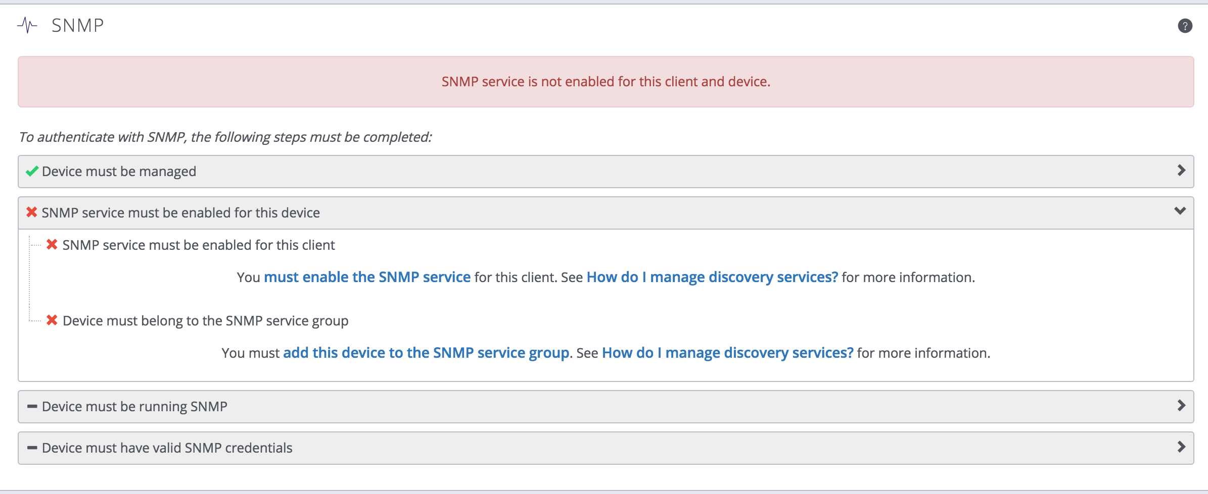 Troubleshoot SNMP credentials – Auvik Support