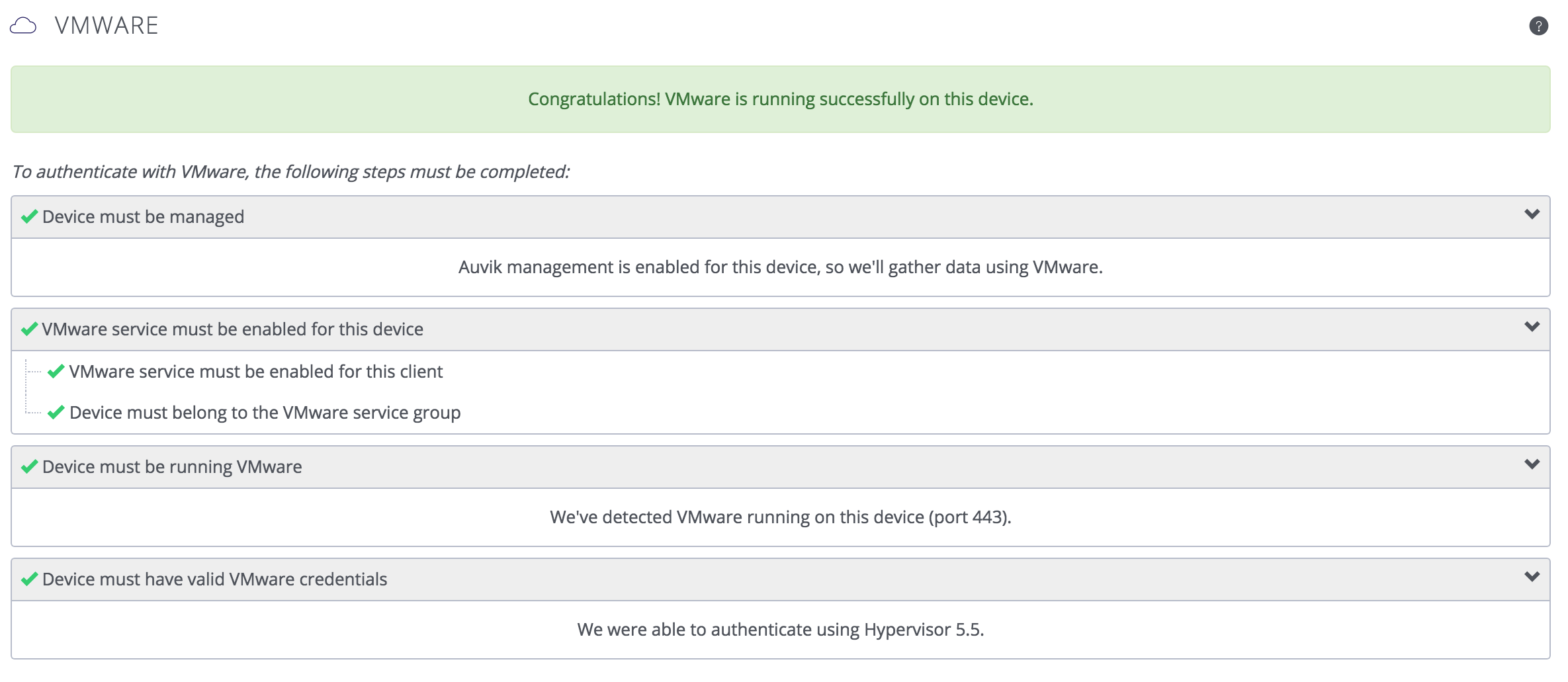 Troubleshooting VMware credentials – Auvik Support