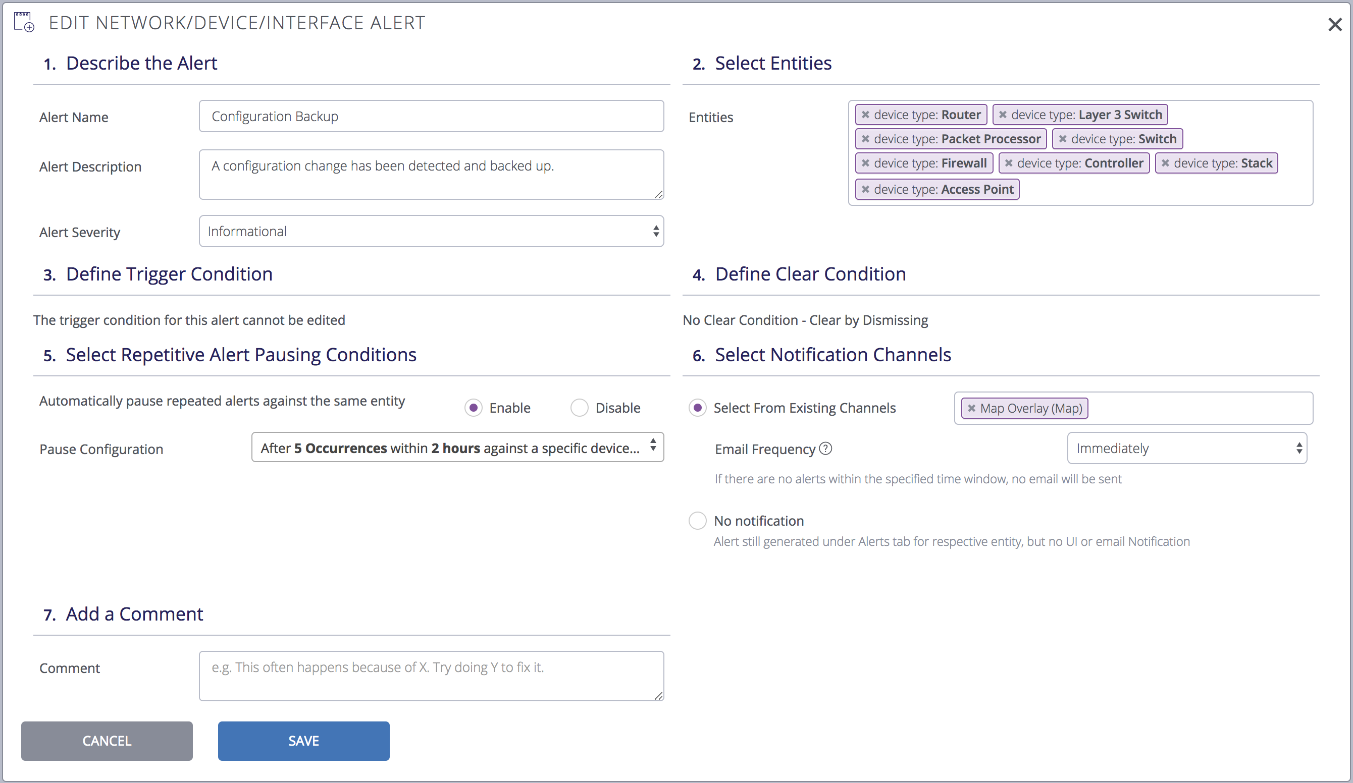 Configuration backup alert – Auvik Support