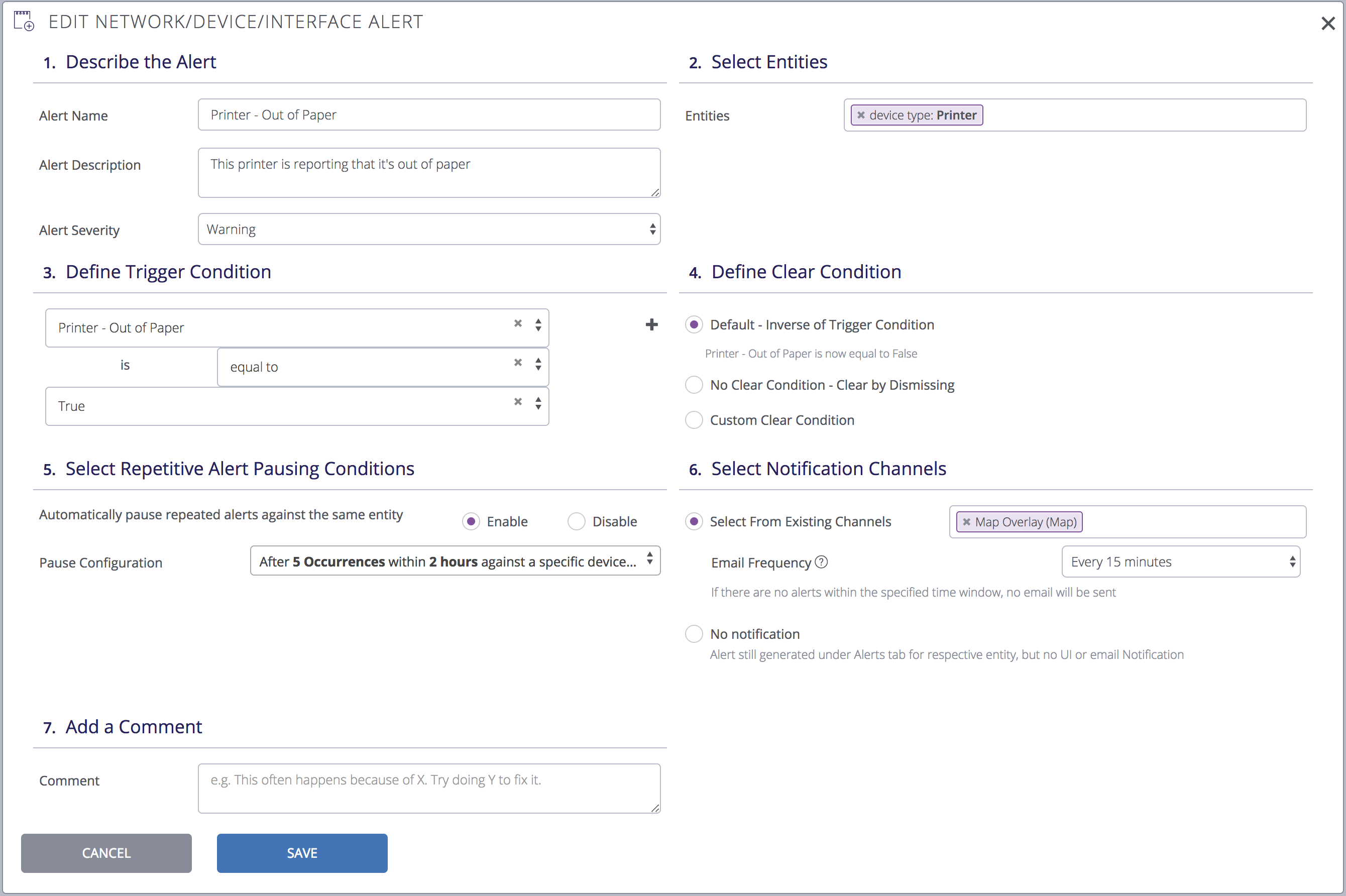 Printer - Out of paper alert – Auvik Support