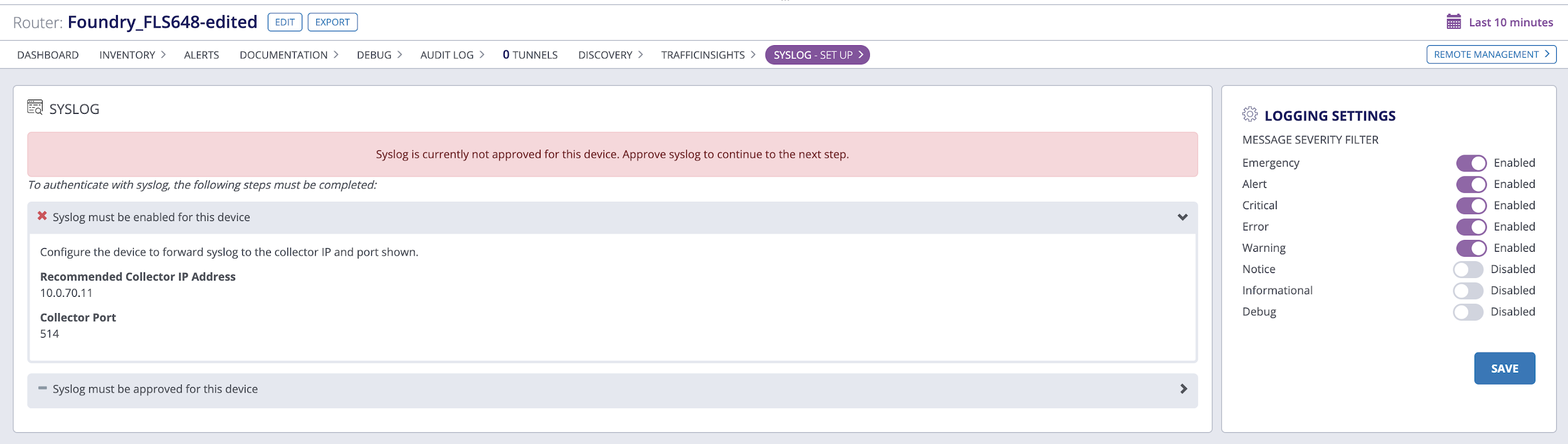 How Do I Get Started With Syslog Auvik Support