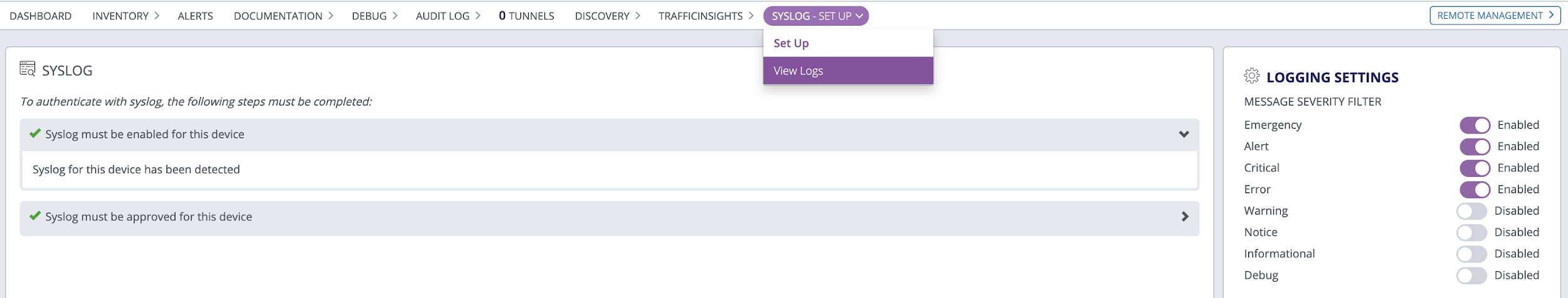 How Do I Get Started With Syslog Auvik Support